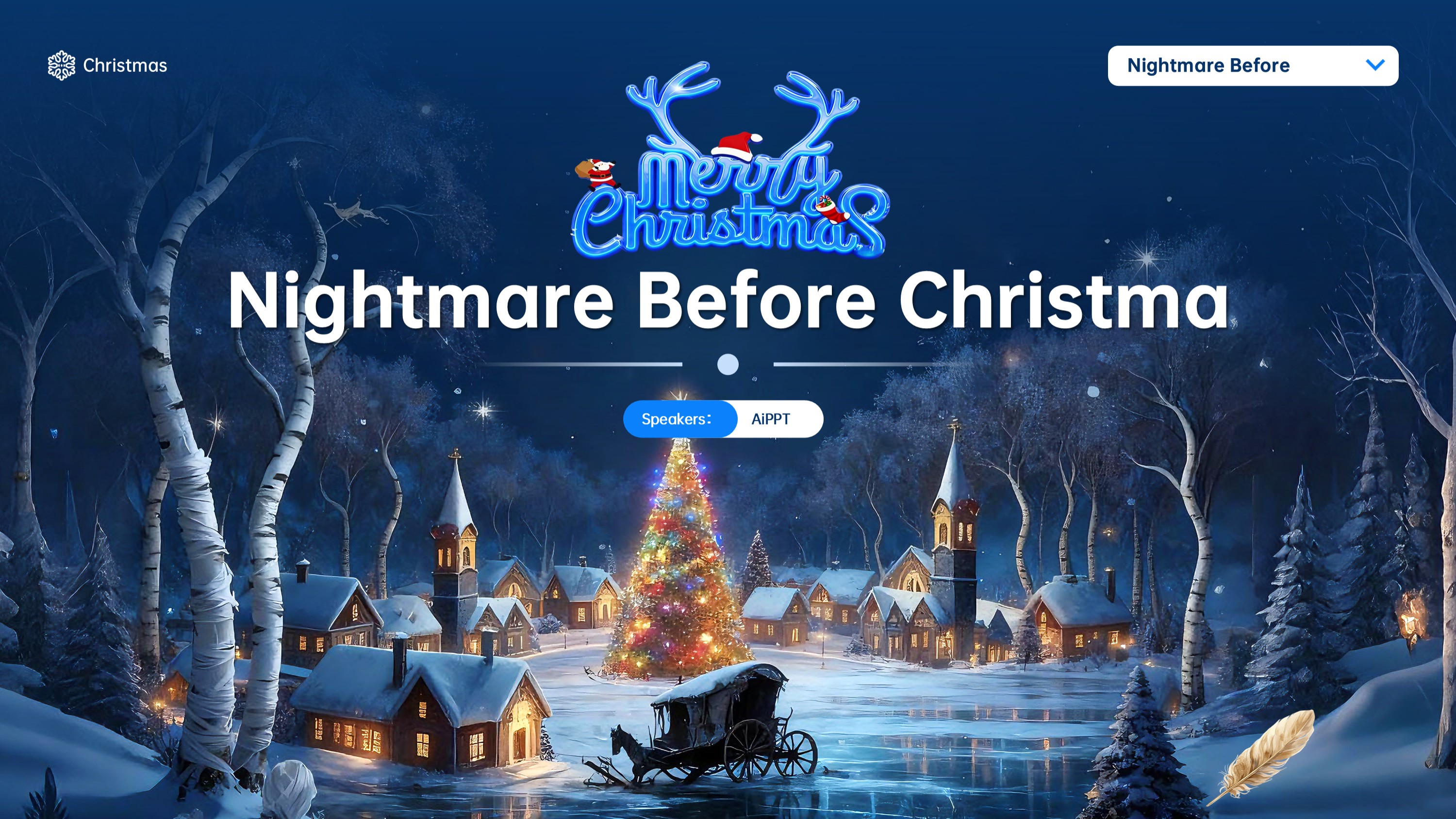 Nightmare Before Christmas PowerPoint Template Download - AiPPT