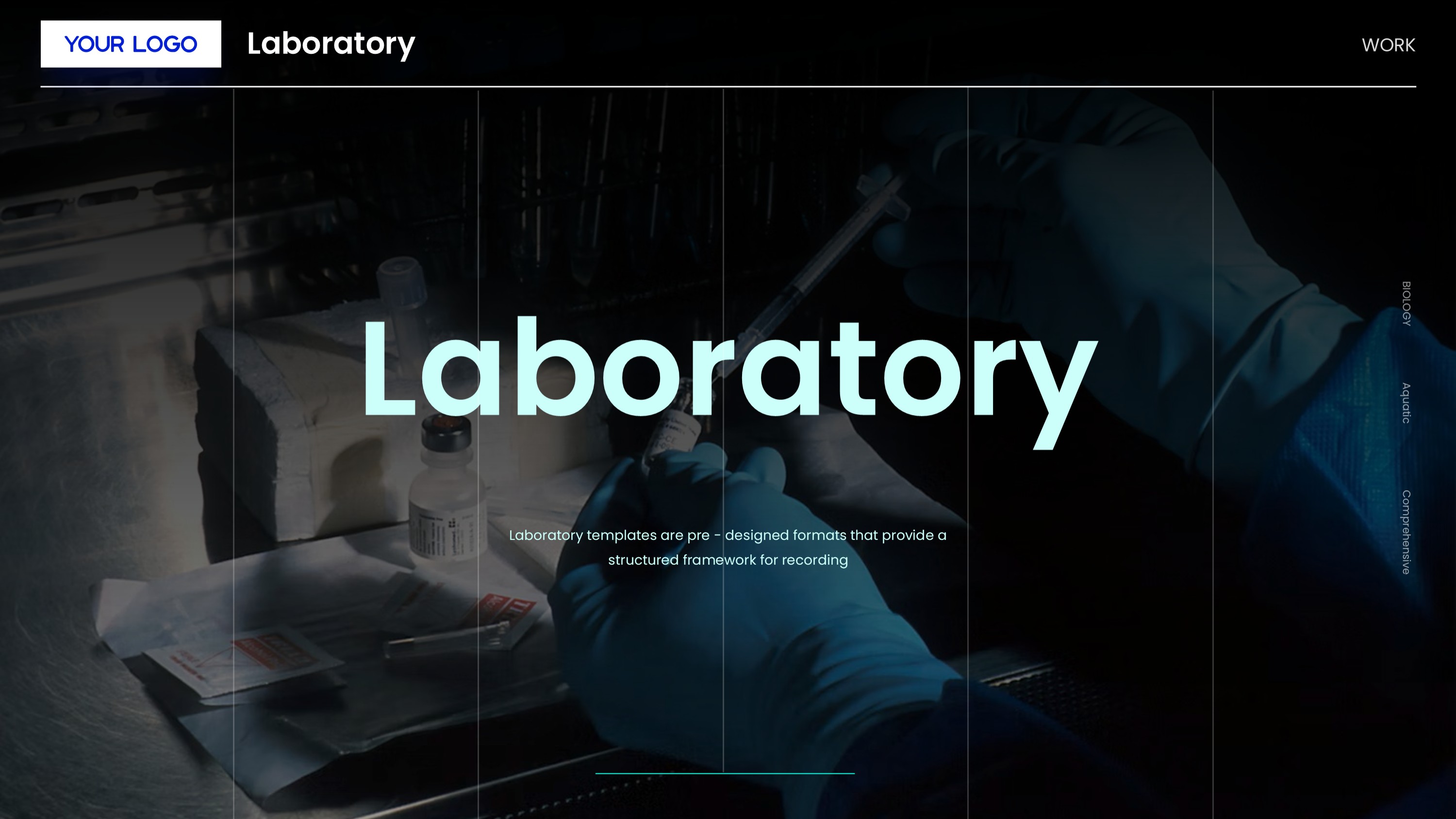 Free Blue and Professional Laboratory Template of PowerPoint - AiPPT