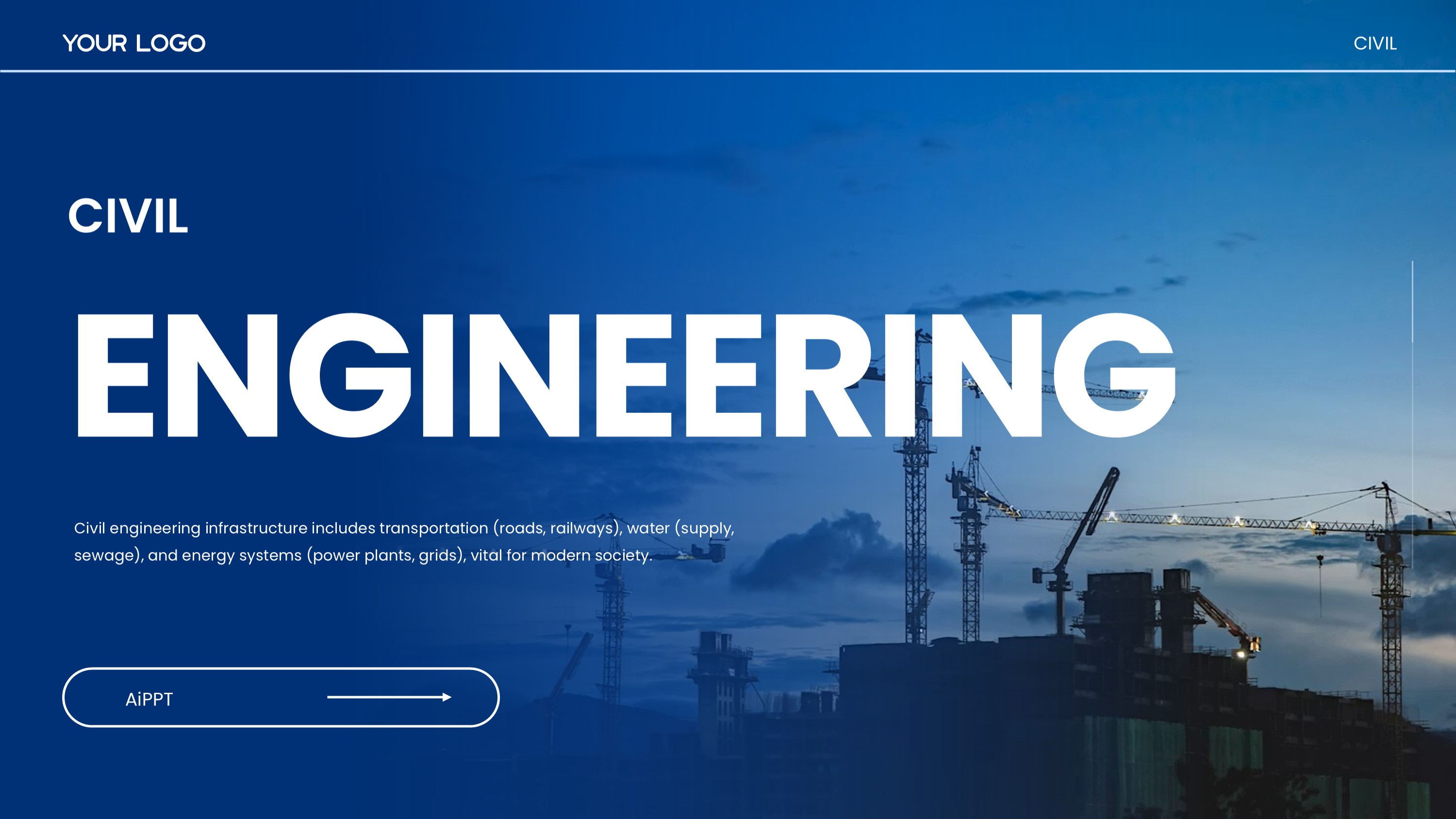 Free & Customizable Civil Engineering PPT Template - AiPPT