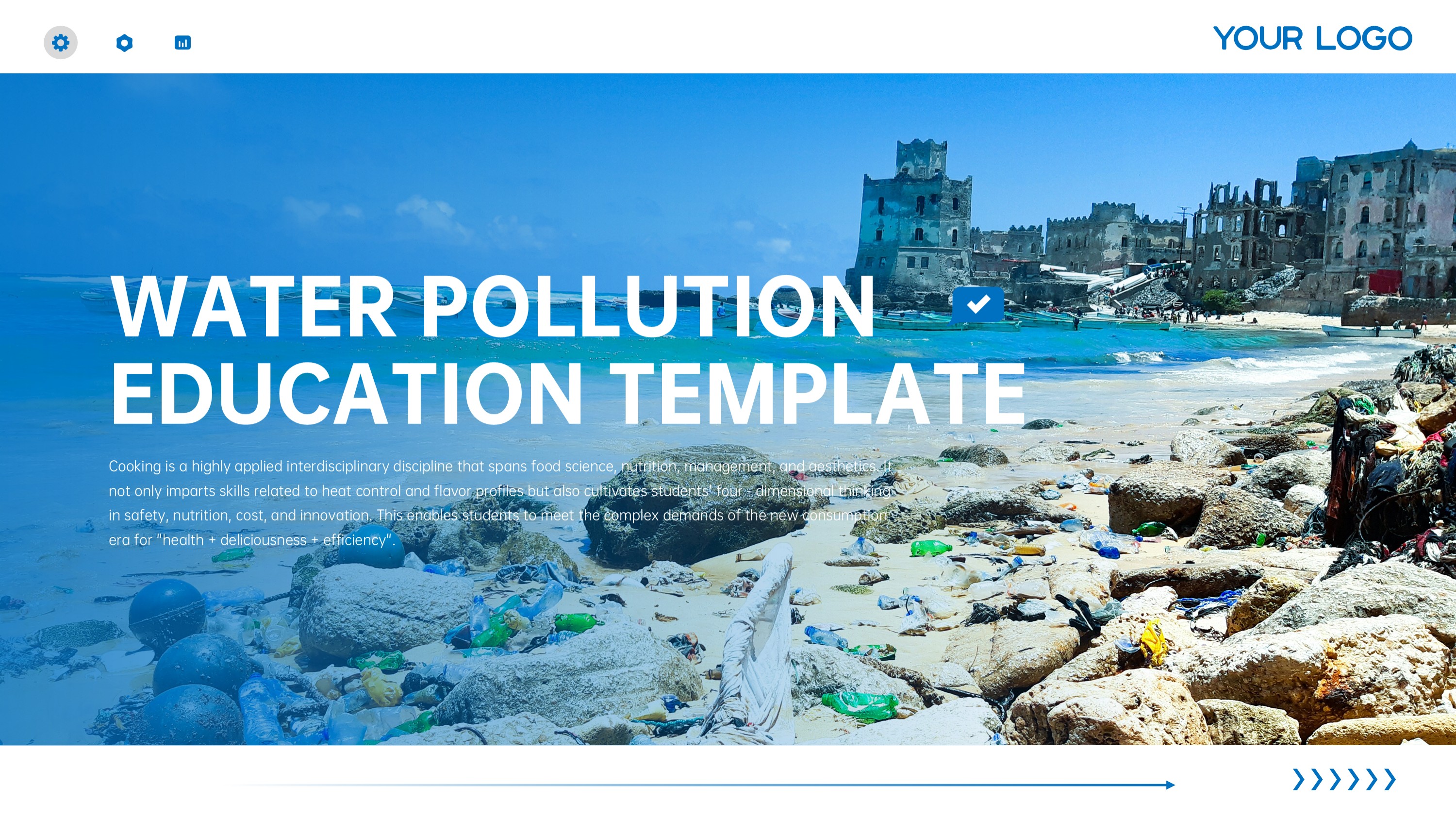 Free Blue Data-Driven Water Pollution Presentation Template - AiPPT