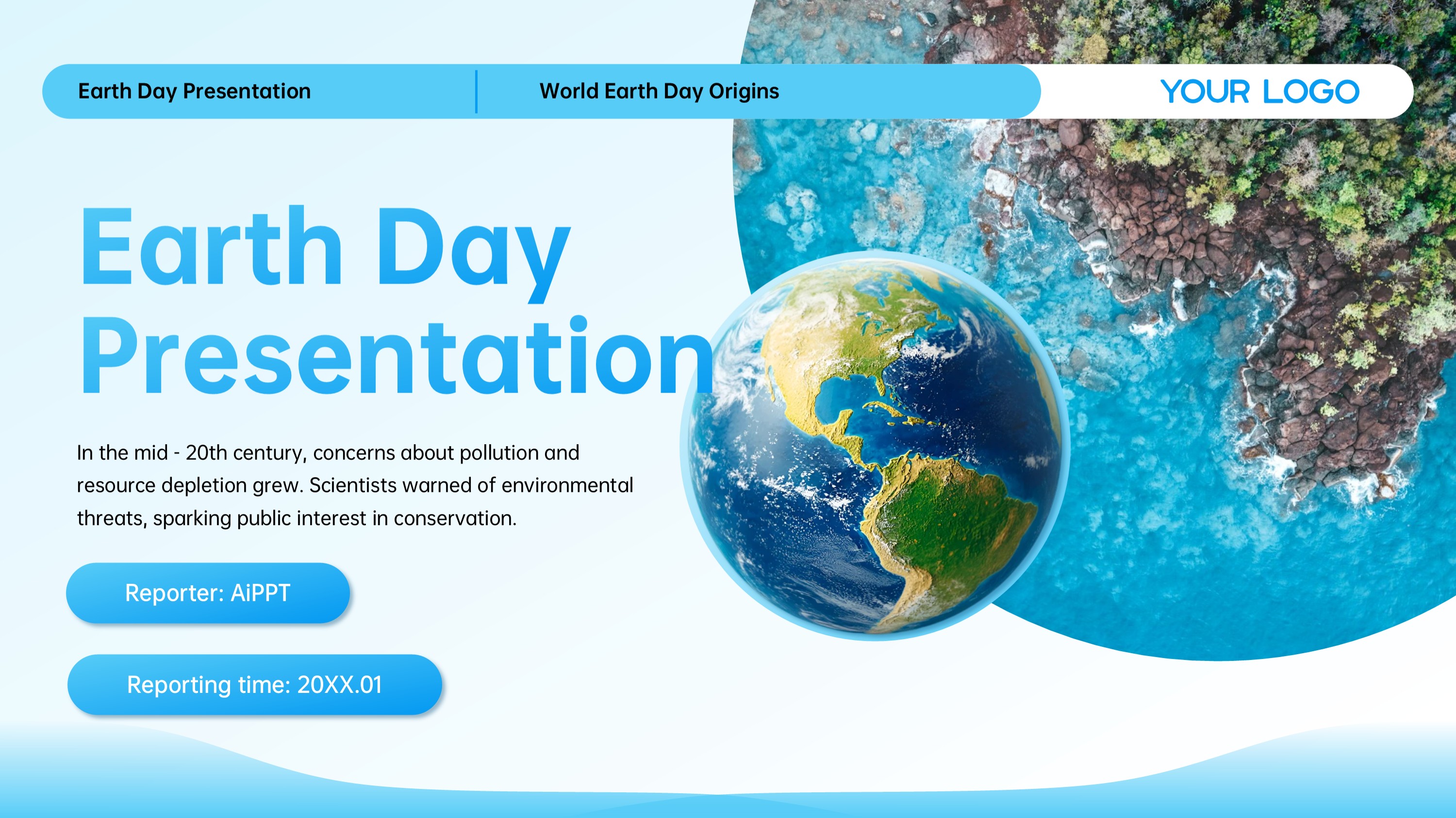 Introduction of World Earth Day PPT Template - AiPPT