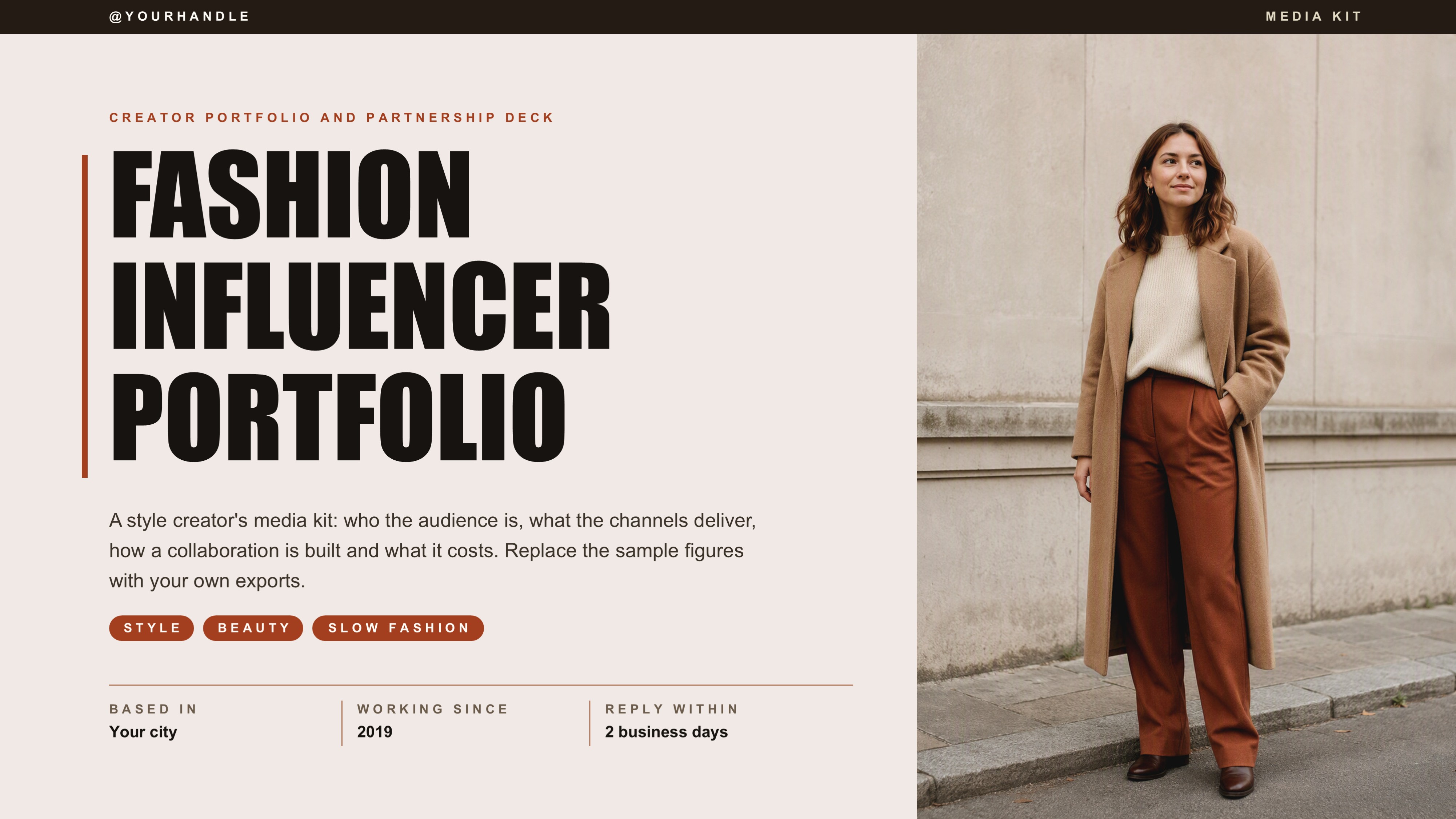 Fashion Influencer Portfolio Presentation - AiPPT